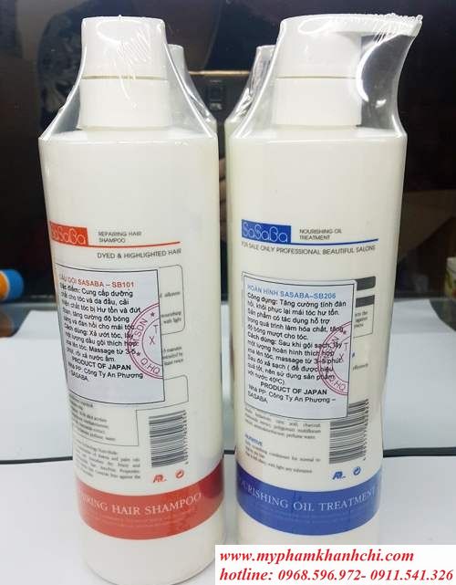 DẦU GỘI VÀ HOÀN HÌNH SASABA 800ML