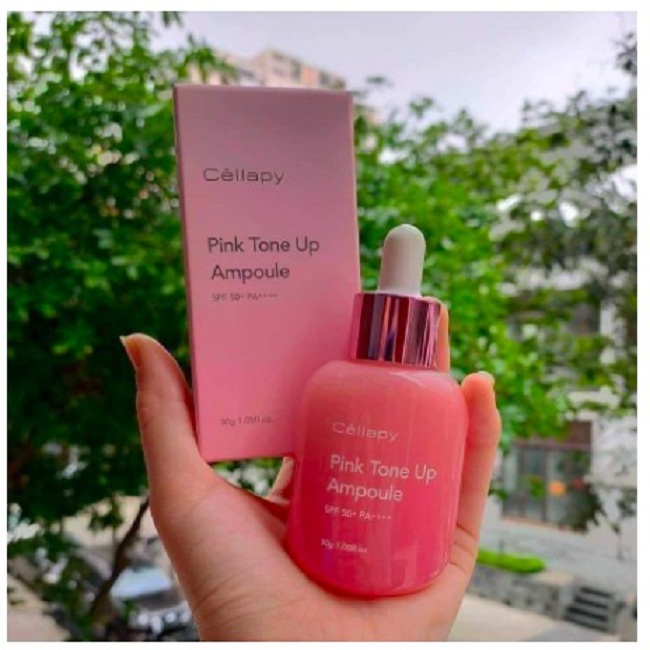 CELLAPY PINK TONE UP AMPOULE- Serum Dưỡng trắng hồng, Chống nắng, Nâng tone